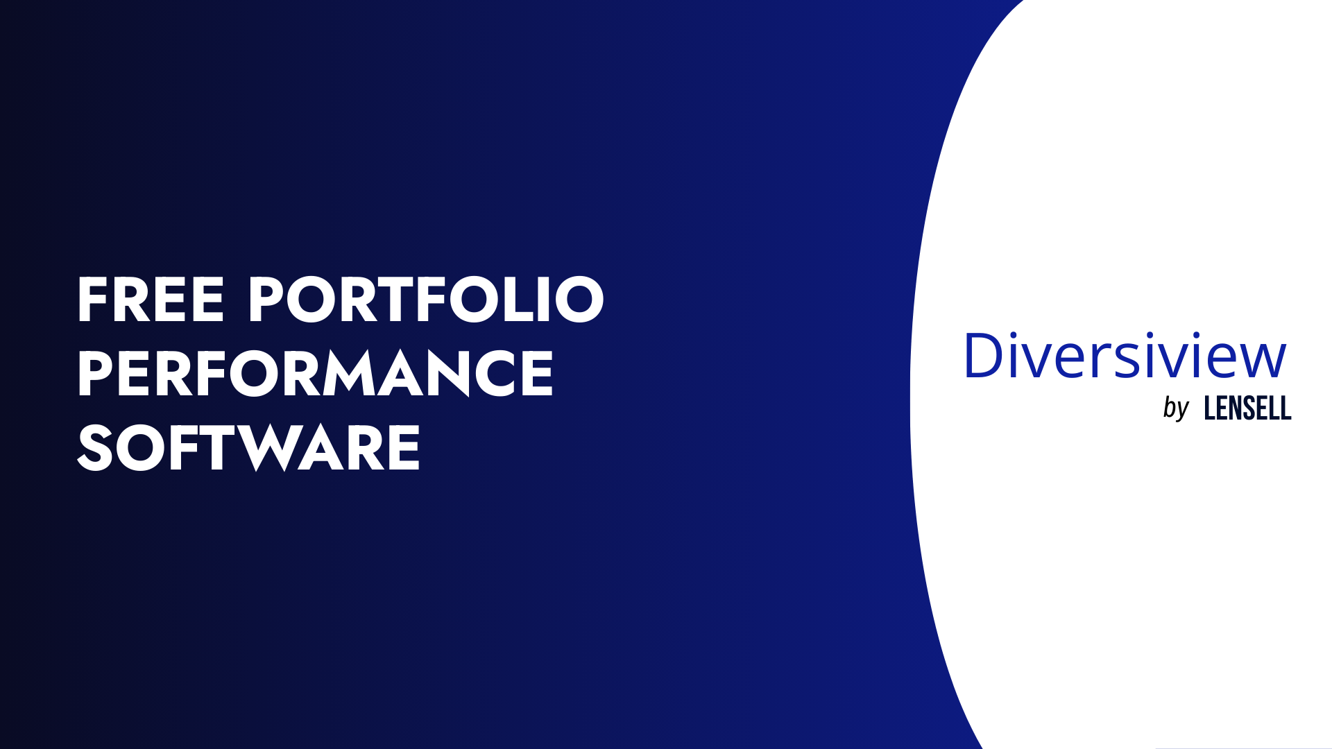Free Portfolio Performance Software with Diversiview